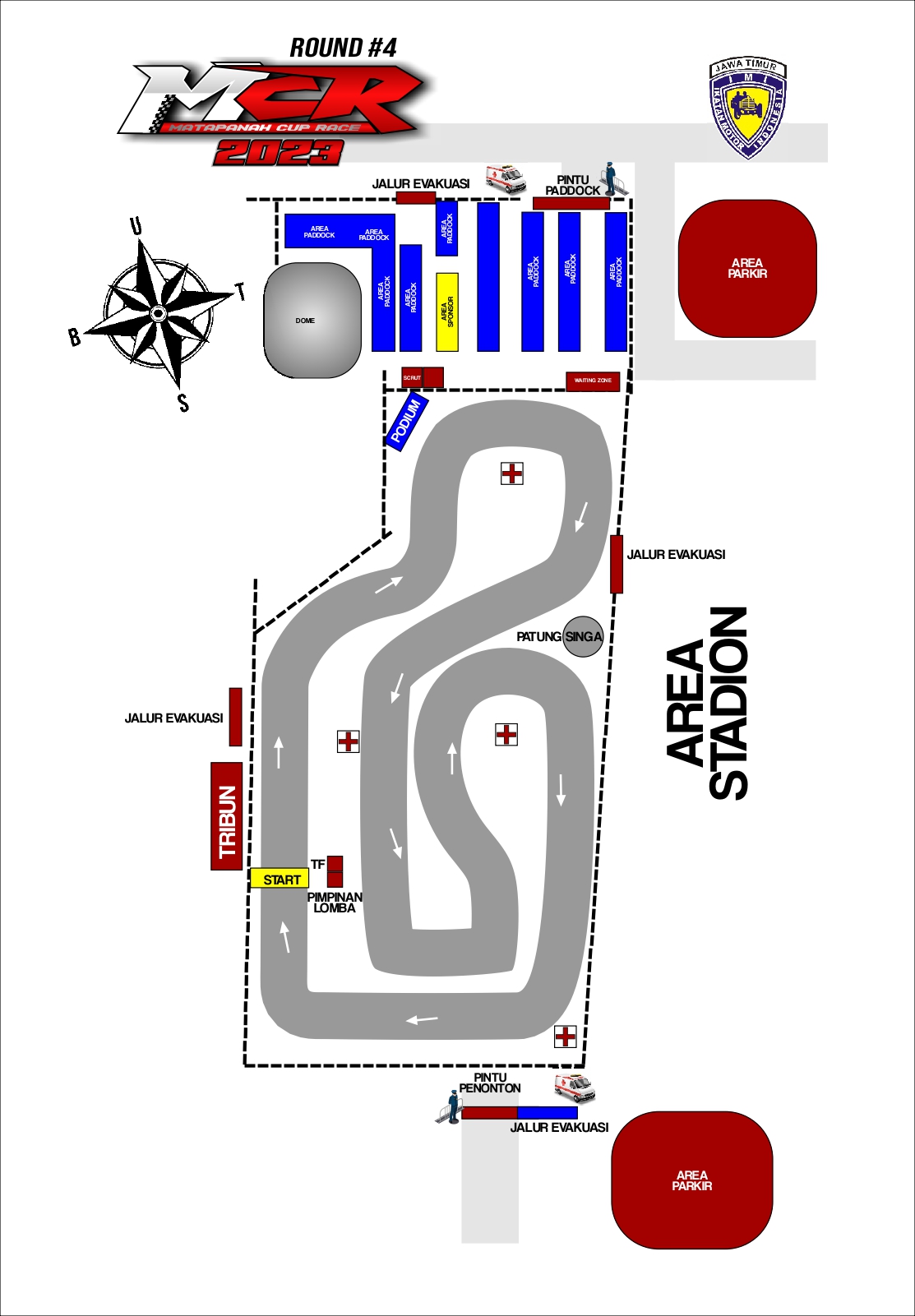 Official Layout Sirkuit MCR Seri 4 Kanjuruhan Malang